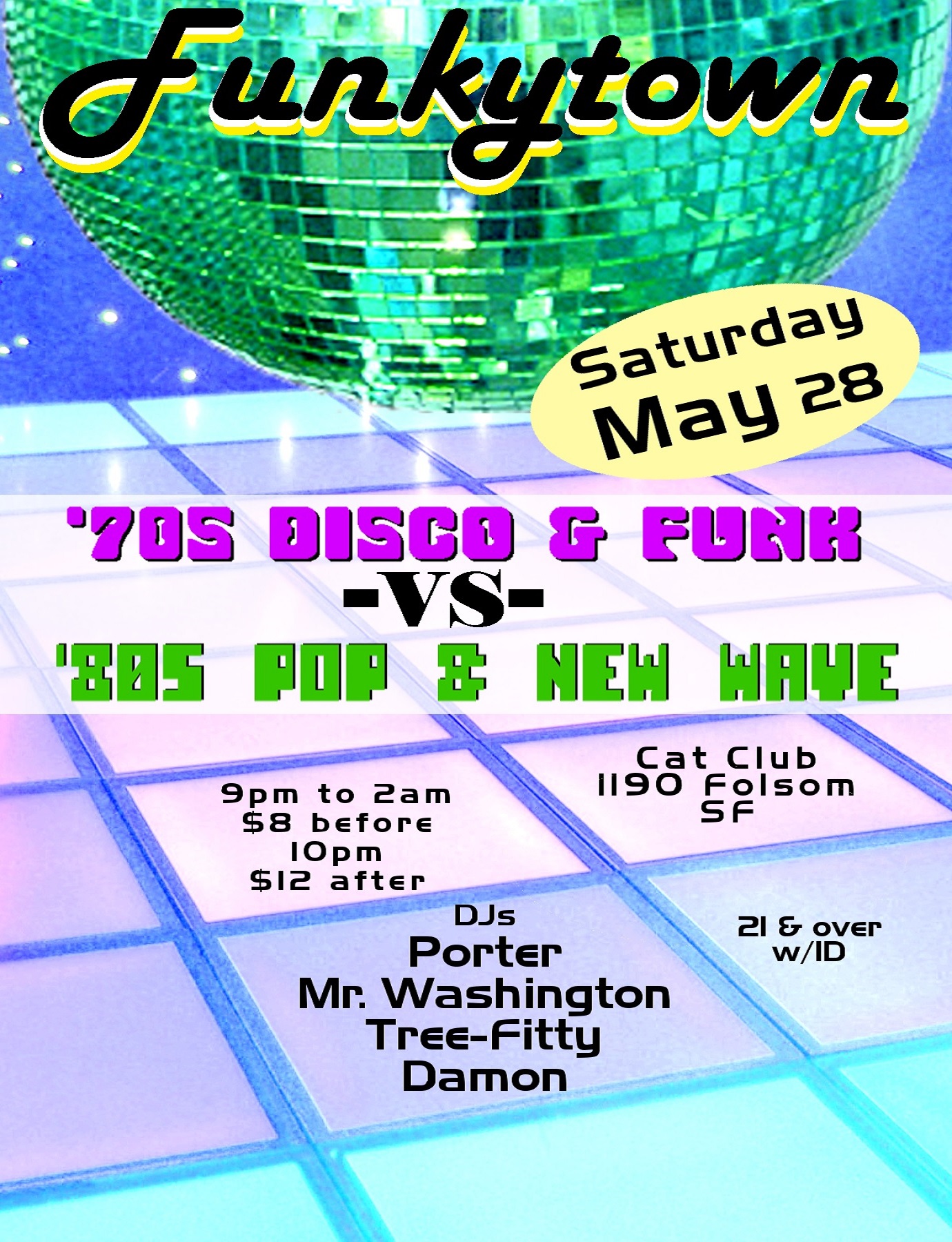 Funkytown 70s Disco Funk vs 80s New Wave At Cat Club In San